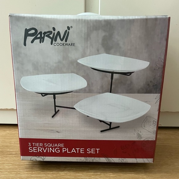 Parini | Kitchen | 3 Tier Square Serving Plate Set | Poshmark